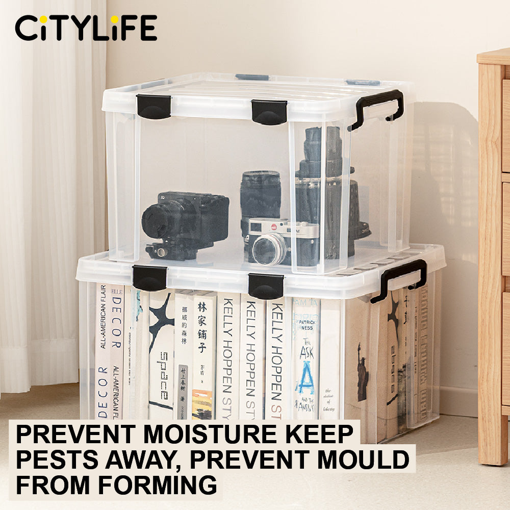 Citylife 26L to 55L Hercules Anti-Humidity Storage Box Stackable Stron ...